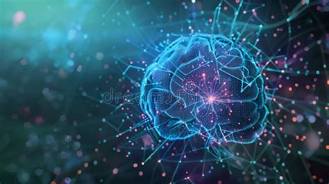 Digital Representation Of A Neural Network Concept At Night Stock Video