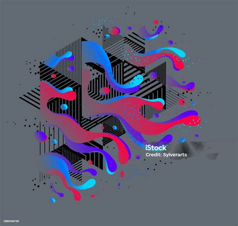 추상적 인 다채로운 용암 유체 벡터 일러스트레이션과 기하학적 라인 거품 그라데이션 모양 의 움직임 예술적 배경 그래픽 요소 역동적 인 현대 미술 액체 형태가 흐르고 있습니다