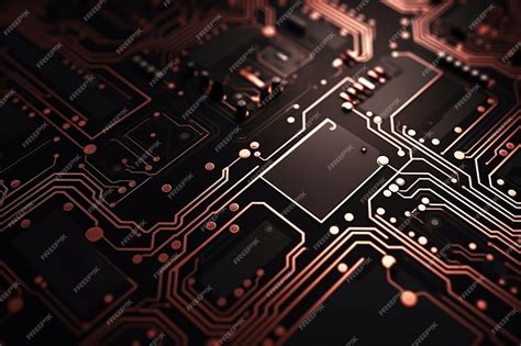 Premium Photo Circuitry Texture With Metallic Surface