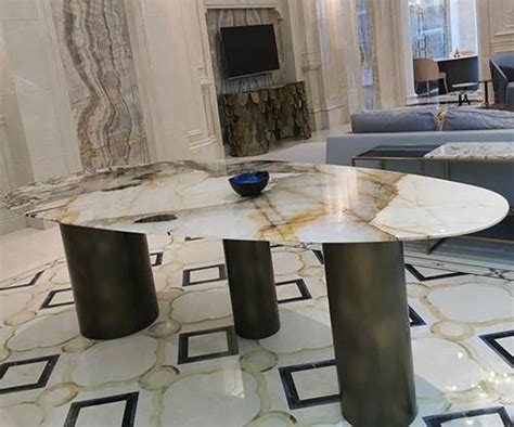 ასაწყობი კონტრტოპები თეთრი პატაგონიის გრანიტის კვარციტის ფილა კუნძულის დახლისთვის