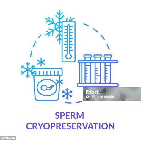 정자 냉동 보존 블루 개념 아이콘 극저온 정액 은행 남성 기부 생명 공학 생식 기술 아이디어 얇은 선 일러스트 벡터 격리 윤곽선 Rgb 색상 도면 0명에 대한 스톡 벡터