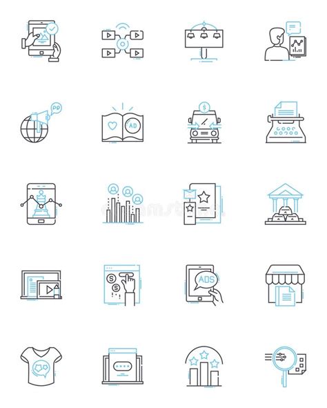 Sales Performance Linear Icons Set Target Conversion Pipeline