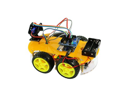 4wd Diy Bluetooth Multi Function Smart Intelligent Robot Tracking Obstacle Avoidance Car Kit