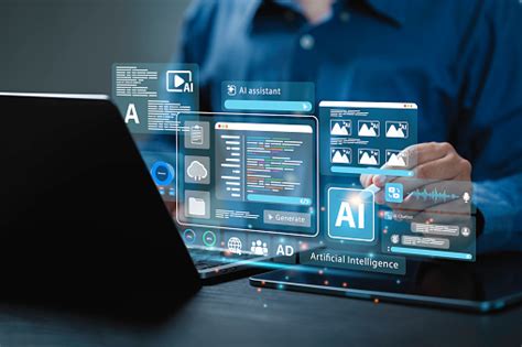 Ai Generate Concept Artificial Intelligence Content Generator Tool Man