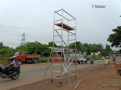 Silver Aluminum 7 Meter Aluminium Single Width Scaffolding Size 2030 X 800mm Lxw At ₹ 98000