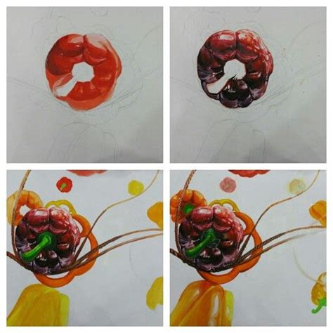 개체표현에 있는 김연주님의 핀 딸기 피망 그림