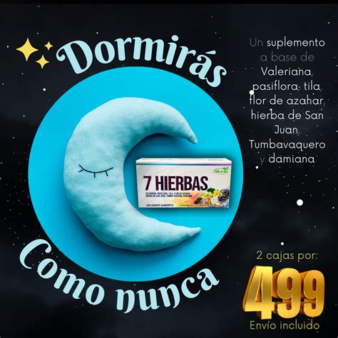 7 Hierbas PromociÓn 2 Cajas Herbolaria Para Nervios Insomnio