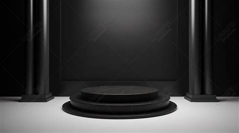 투명한 배경의 미용 제품을 위한 검은색 받침대 연단의 매끄러운 3d 렌더링 투명한 배경의 미용 제품을 위한 검은색 받침대 연단의 매끄러운 3d 렌더링 사진 투명한 배경의