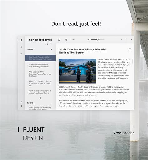 Fluent Design News Reader On Behance