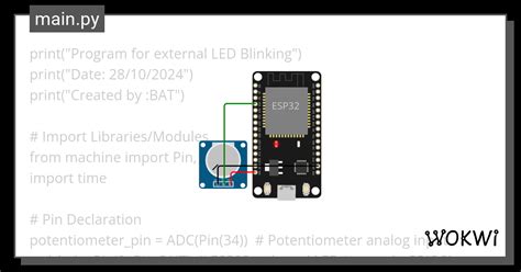 Externalled Blinking Wokwi Esp32 Stm32 Arduino Simulator