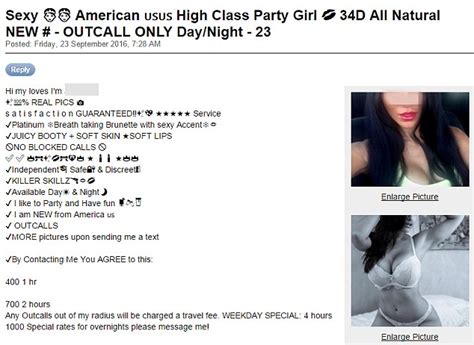 Australian Women Advertising Sex On Backpage Com Which Is Being Investigated For Sex Trafficking