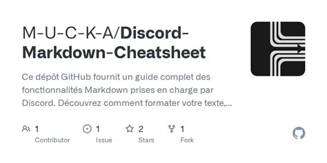 Discord Markdown Cheatsheetreadmemd At Main · M U C K Adiscord Markdown Cheatsheet · Github