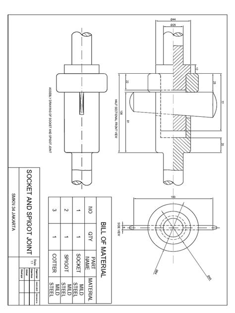 Assembly Socket And Spigot Joint A3 Pdf