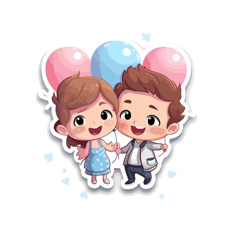 Adesivo De Revela O Do Sexo Do Beb Vetor Premium