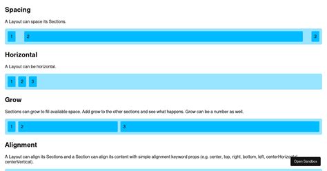 react layout views examples codesandbox