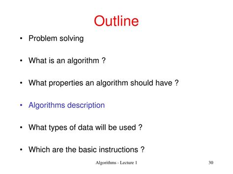 PPT LECTURE 1 Introduction To Algorithmic Problem Solving PowerPoint