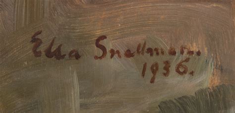Elsa Snellman Olja På Pannå Signerad Och Daterad 1936 Bukowskis
