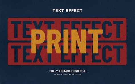 Premium Psd Print Text Effect