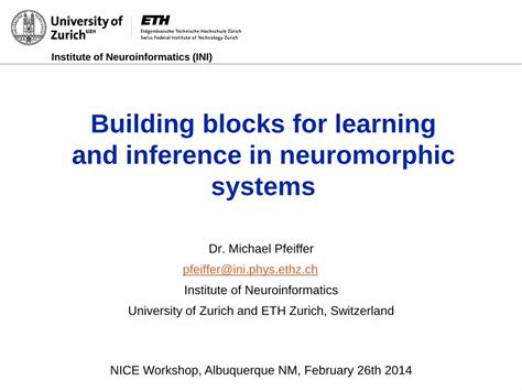 Pdf Building Blocks For Learning And Inference In Neuromorphic Documents