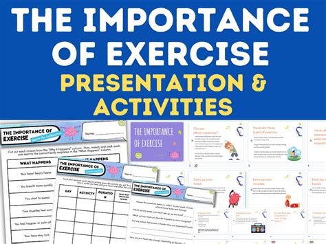 The Importance Of Exercise Teaching Bundle Presentation And Activities Teaching Resources