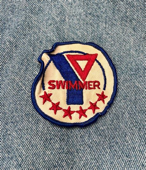 Vintage Ymca 6 Star Swimmer Embroidered Cloth Patch Etsy