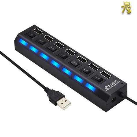 Jual USB HUB 7 Port USB 2 0 Hub On Off Switches PC Komputer Shopee Indonesia