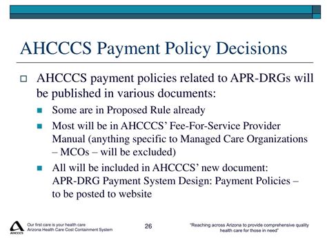 PPT AHCCCS Implementation Of APR DRG Payments PowerPoint Presentation ID
