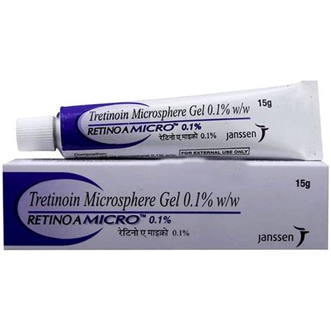 Tretinoin 0.1% Retino A Micro 0.1% Gel, Johnson & Johnson Ltd, 15 Gm at ...