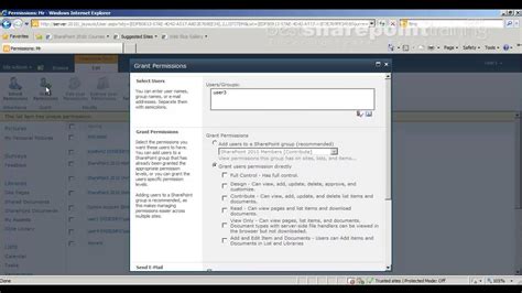 Sharepoint 2010 Manage Permissions In List And Subsite Youtube