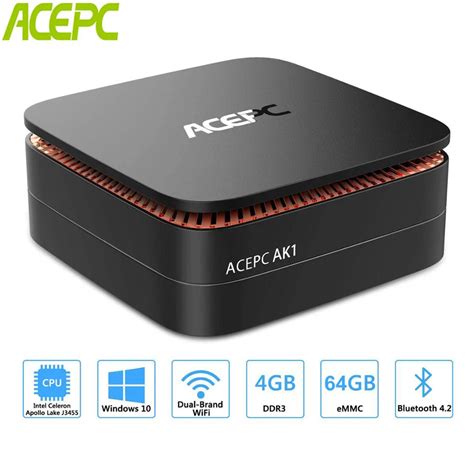 Acepc Ak Mini Pc Windows Mini Computer Intel Celeron J G G Inch Ssd Msata Wifi K