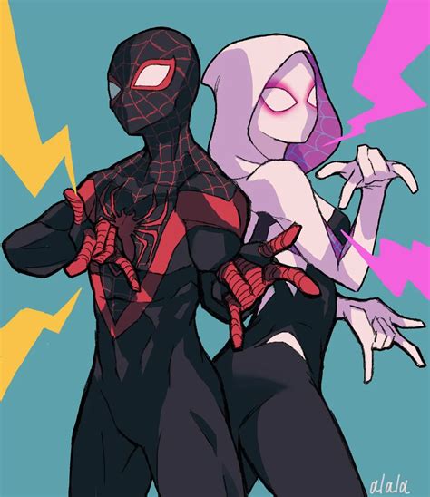 Character Miles Morales And Gwen Stacy
