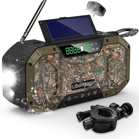 Emergency Waterproof Bluetooth Radio With Flashlight And Solar Power