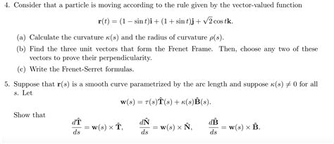 solved 4 consider that a particle is moving according to