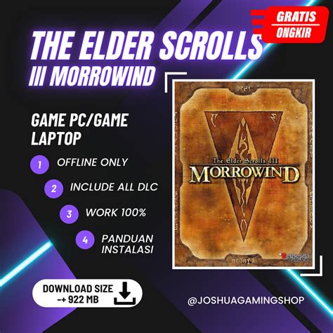 Jual The Elder Scrolls III Morrowind PC Game Shopee Indonesia