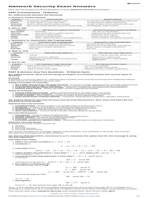 Network Security Exam Answers Pdf Transport Layer Security