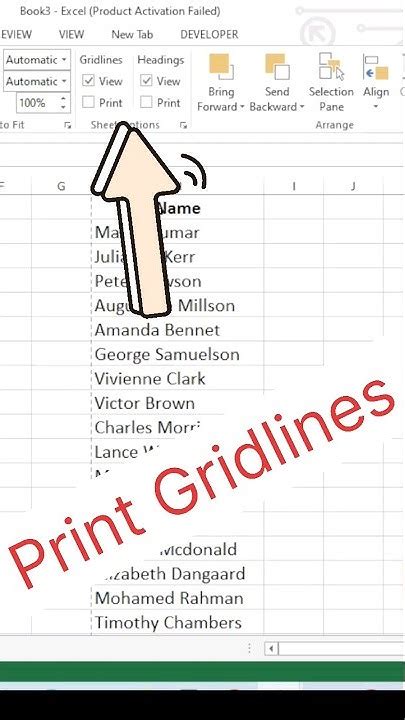 How To Print With Gridlines In Excel Excel Youtube