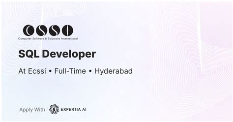 Sql Developer Job Hyderabad Mid Level