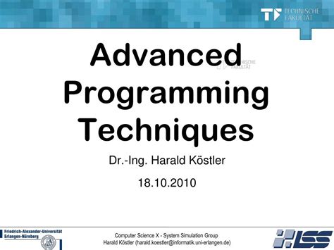 Ppt Advanced Programming Techniques Powerpoint Presentation Free Download Id1672828