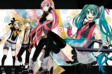 Hatsune Miku Kagamine Rin Kagamine Len And Megurine Luka Vocaloid Drawn By Buzz Moi