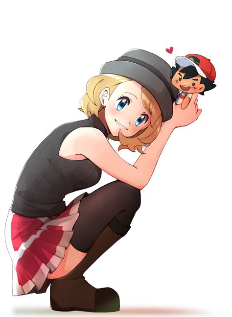 Ash Ketchum And Serena Pokemon And More Drawn By Yu Danbooru