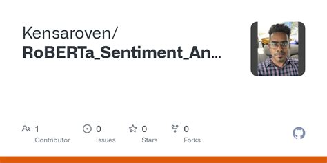 Github Kensarovenrobertasentimentanalysis