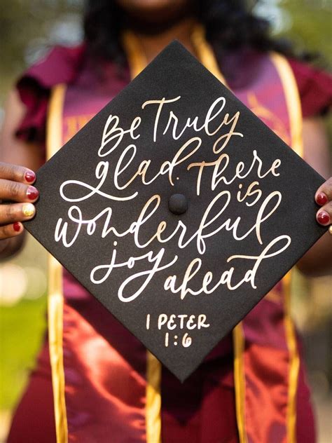1 Peter 16 Graduation Cap Vinyl Decal Handlettered Modern Calligraphy