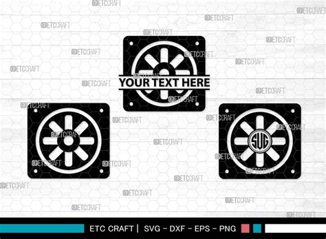Industrial Fan Monogram Ventilation Fan Graphic By Pixel Elites