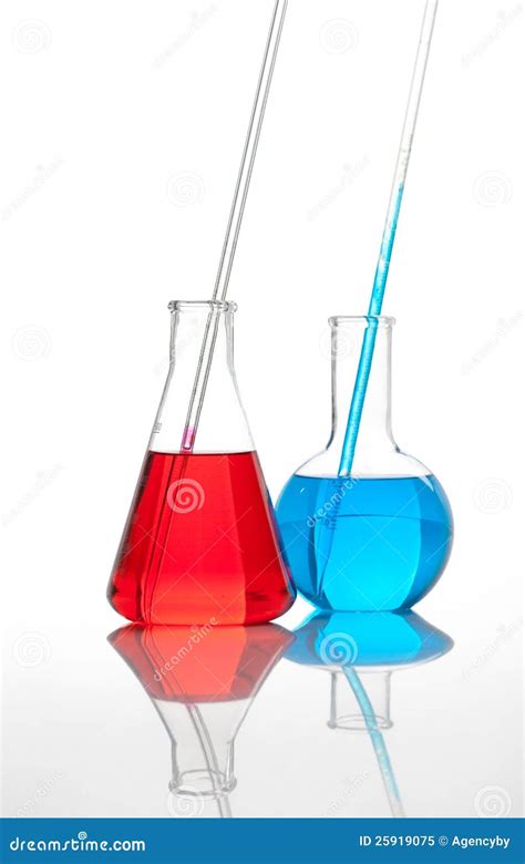 Two Conical Laboratory Flasks Royalty Free Stock Photo Image 25919075