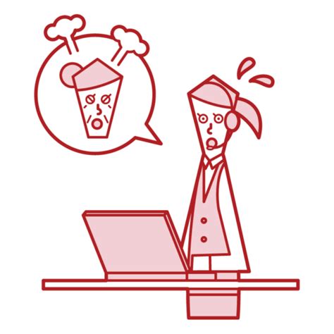 화가 난 고객에 대한 고객 지원 전화 사업자여성의 일러스트 Kukukeke쿠쿠케케