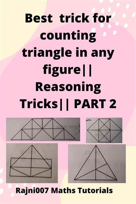 Best Trick For Counting Triangle In Any Figure Reasoning Trickspart2 Math Tricks Math