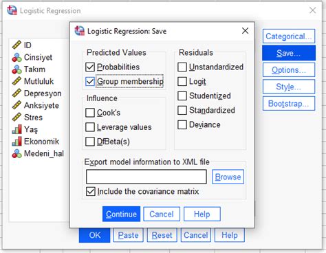 Spss Ile Binary İkili Lojistik Regresyon — Resimli Spss Yardimi