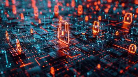 Digital Encryption Shield A Visual Representation Of Digital Data Being Protected By An Advanced