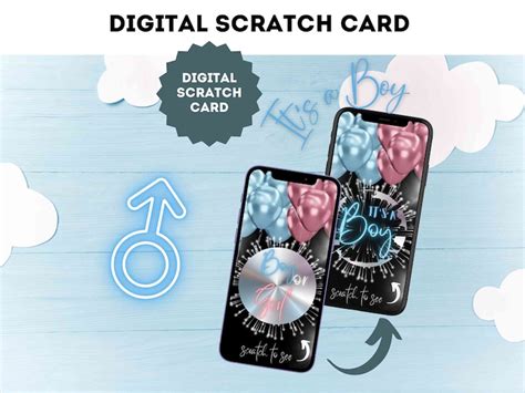 Babe Or Girl Gender Reveal Scratch Off Babe Digital Scratch Off Gender Reveal Game Scratch