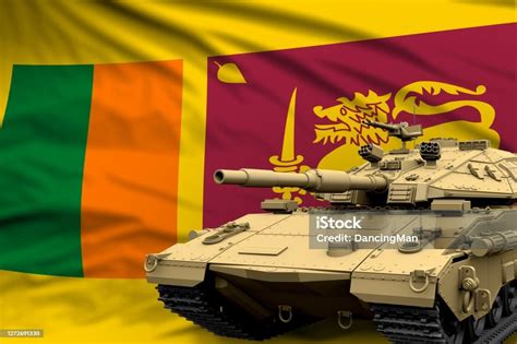 스리랑카 국기 배경에 가상의 디자인과 무거운 탱크 현대 탱크 군대 개념 군사 3d 일러스트 0명에 대한 스톡 사진 및 기타 이미지 Istock